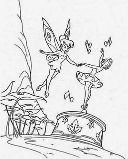 tinkerbell cast coloring pages