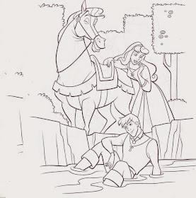 aurora and prince phillip coloring pages