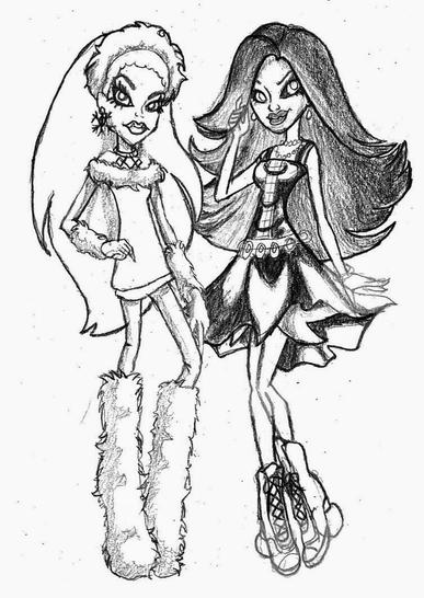 free coloring pages of monster high dolls